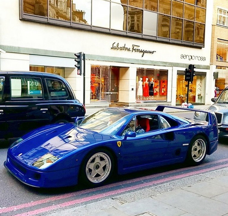 The Only Ferrari F40 In Aqua Blue Spotted - BHP Cars - Performance ...