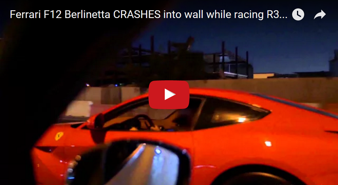 Ferrari F12 Crashes Hard Into a Wall While Street Racing In Dubai - BHP ...